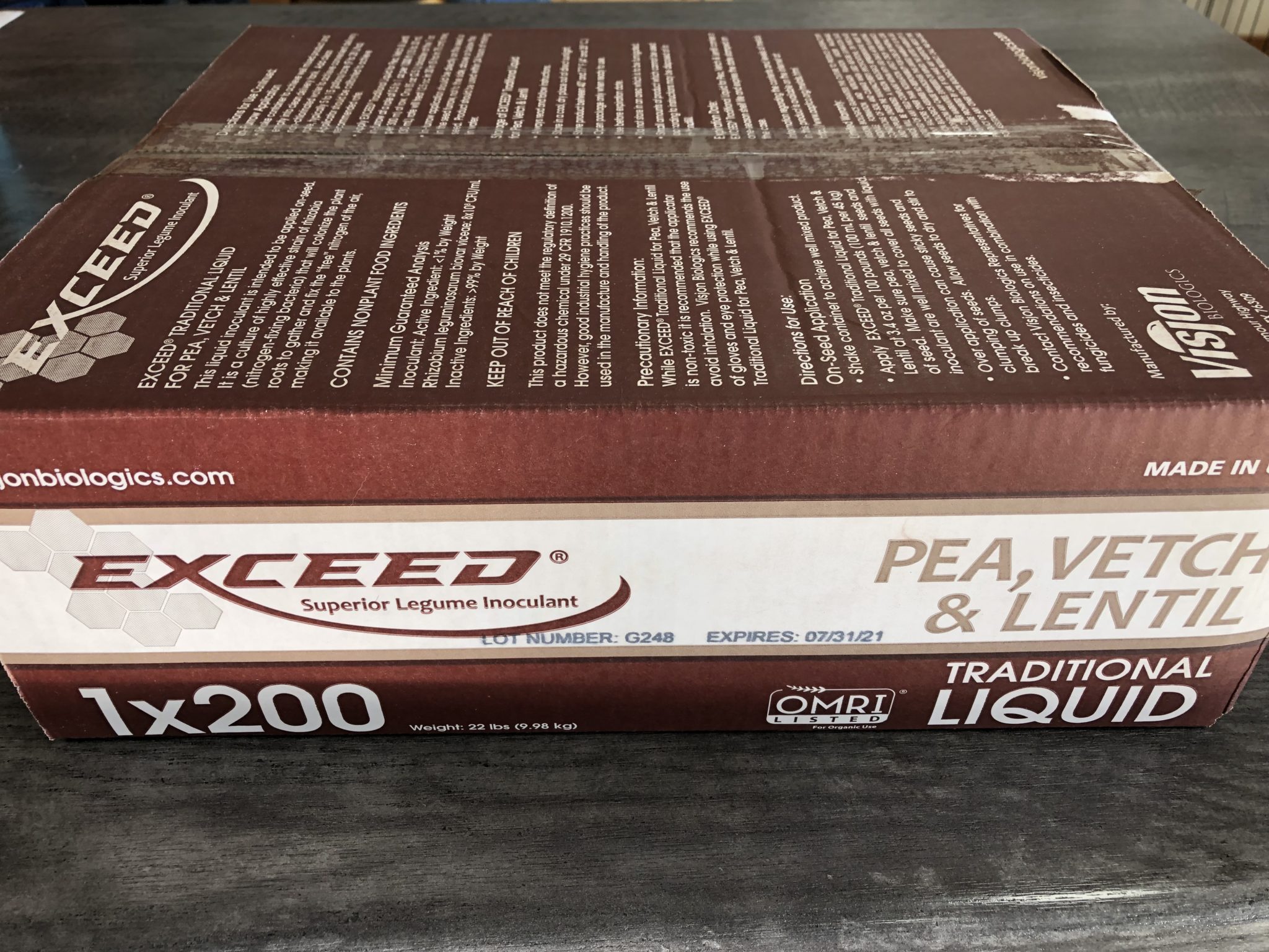 Exceed Organic Liquid Inoculant For Peas, Beans, & Lentils